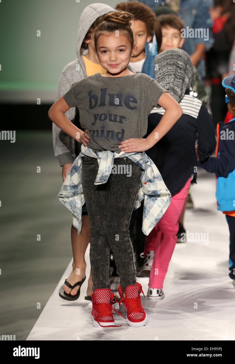 Children walk the runway at the Nike Levi's Kids fashion show during ...