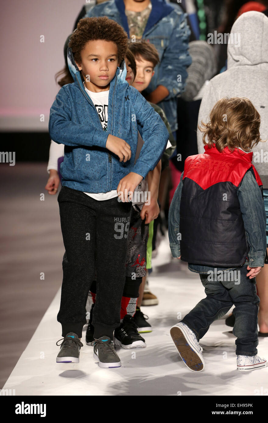 Children walk the runway at the Nike Levi's Kids fashion show during ...