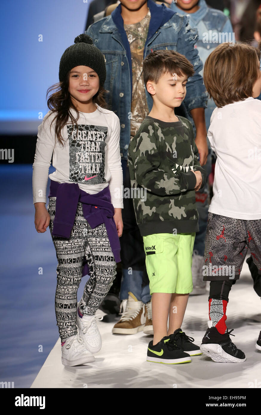 Children walk the runway at the Nike Levi's Kids fashion show during ...