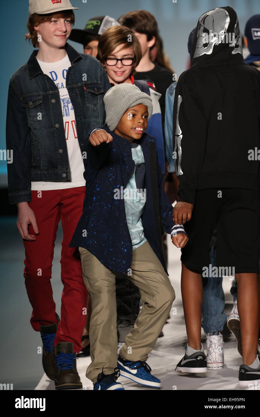 Children walk the runway at the Nike Levi's Kids fashion show during ...