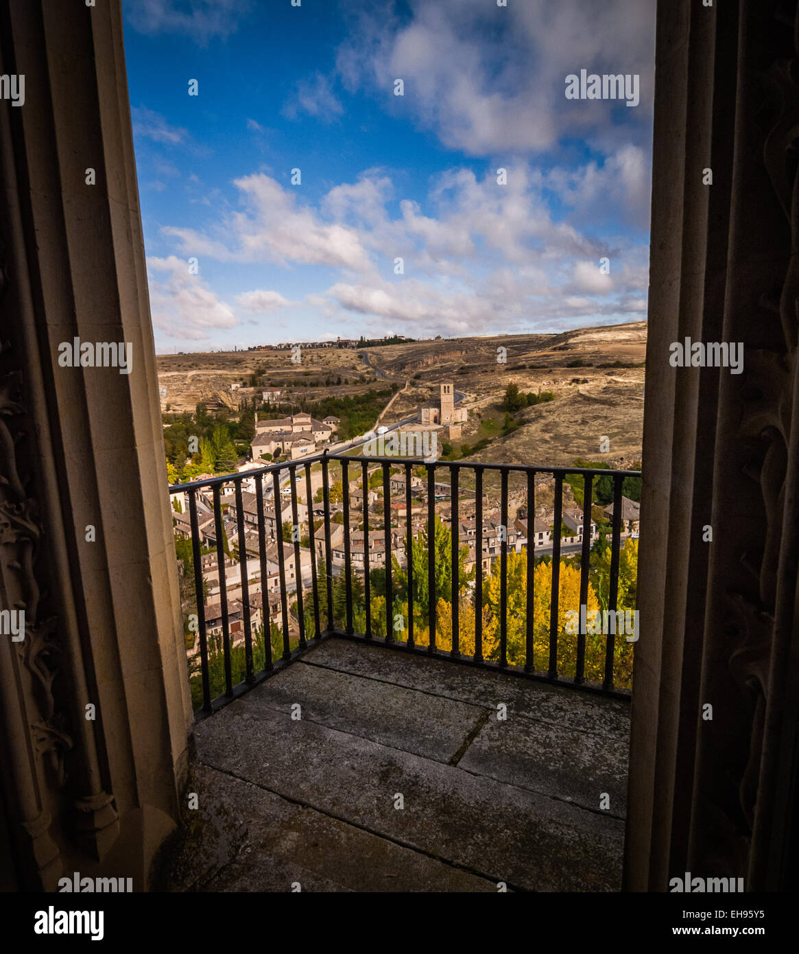 Lording over the peasants, a view from the great castle in Segovia ...