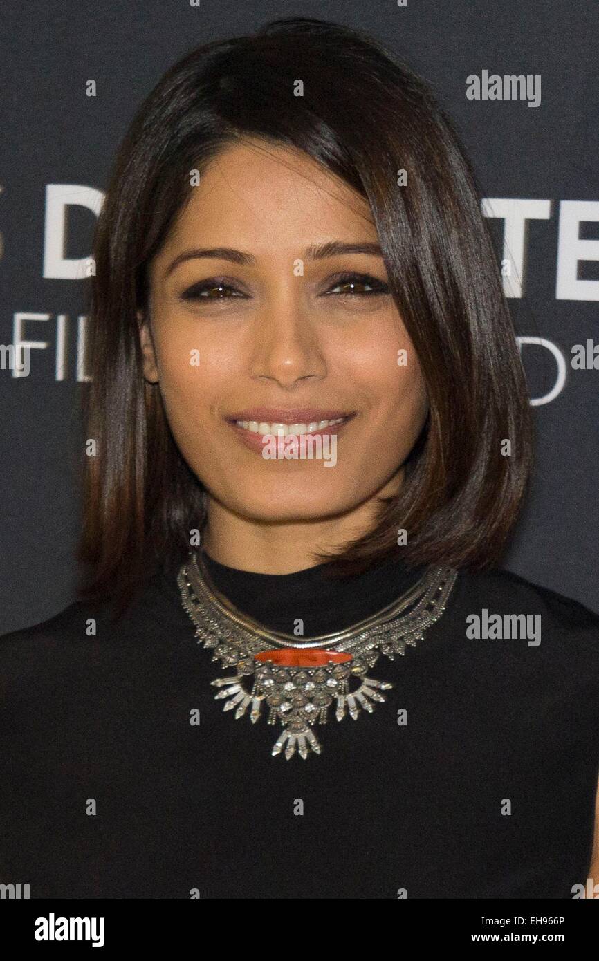 New York, NY, USA. 9th Mar, 2015. Freida Pinto at arrivals for INDIA'S ...