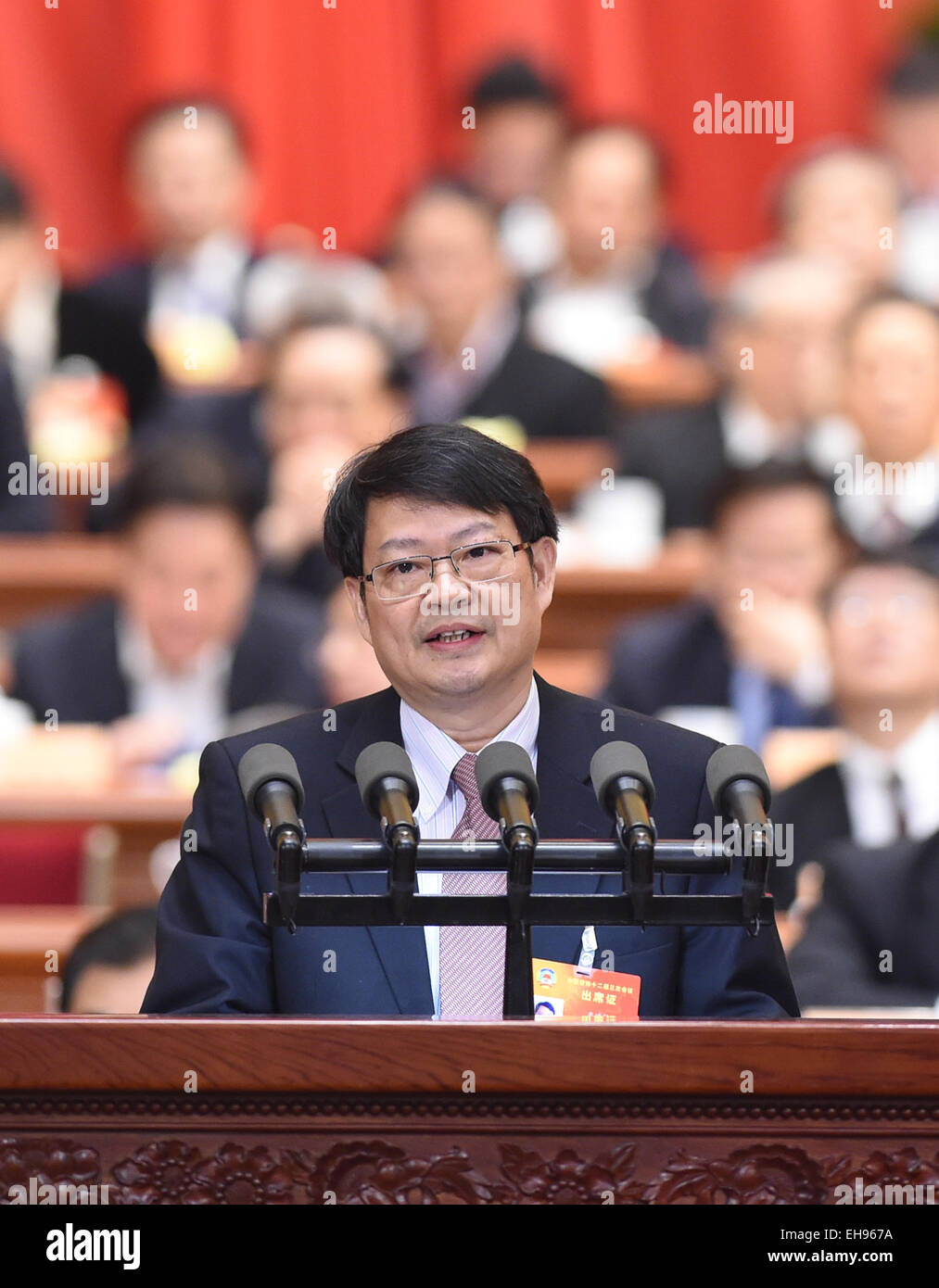 Beijing, China. 10th Mar, 2015. Gao Hongjun, member of the 12th ...