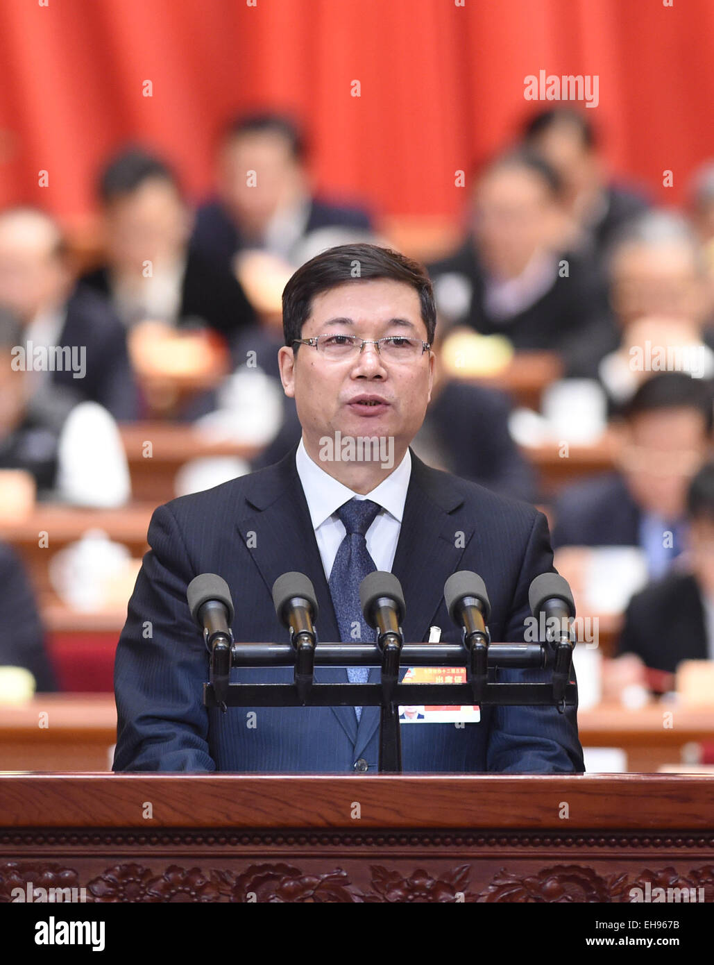 Beijing, China. 10th Mar, 2015. Li Shiming, member of the 12th National ...
