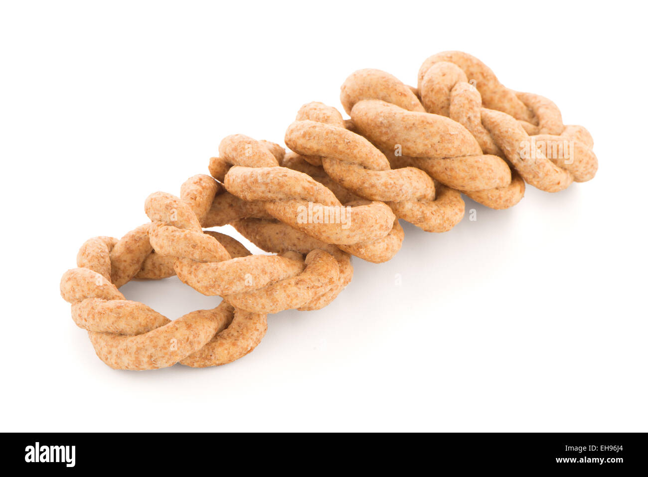 Tasty round olive crackers on white background Stock Photo - Alamy