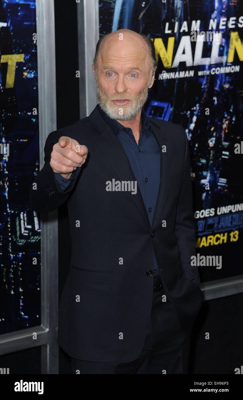 New York, NY, USA. 9th Mar, 2015. Ed Harris at arrivals for RUN ALL ...