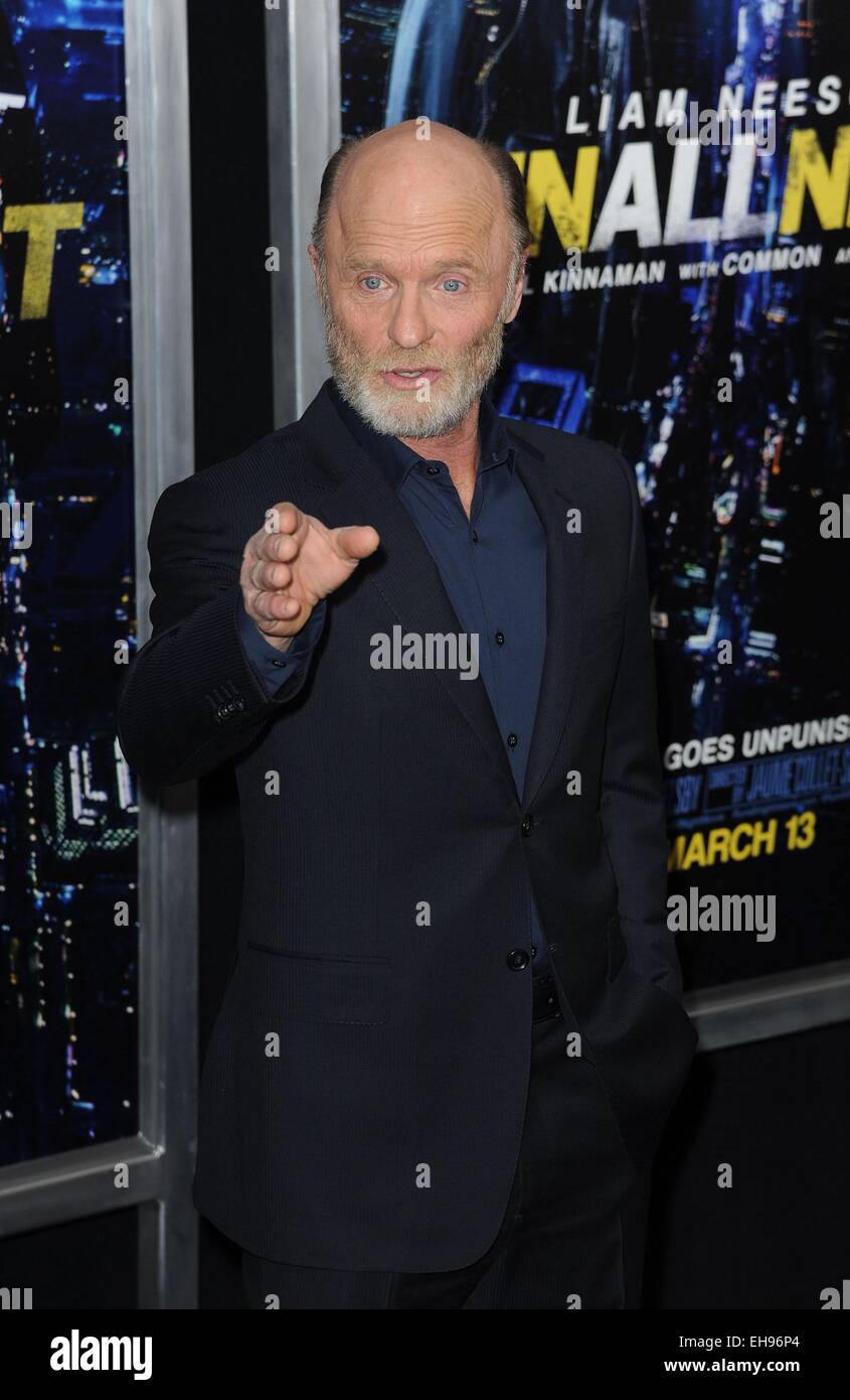 New York, NY, USA. 9th Mar, 2015. Ed Harris at arrivals for RUN ALL ...