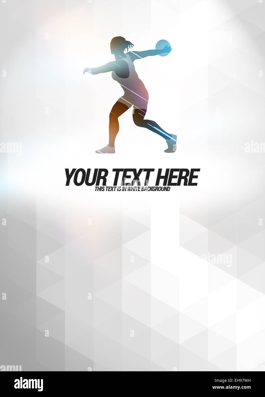 Discus Throw sport invitation advert background with empty space Stock ...