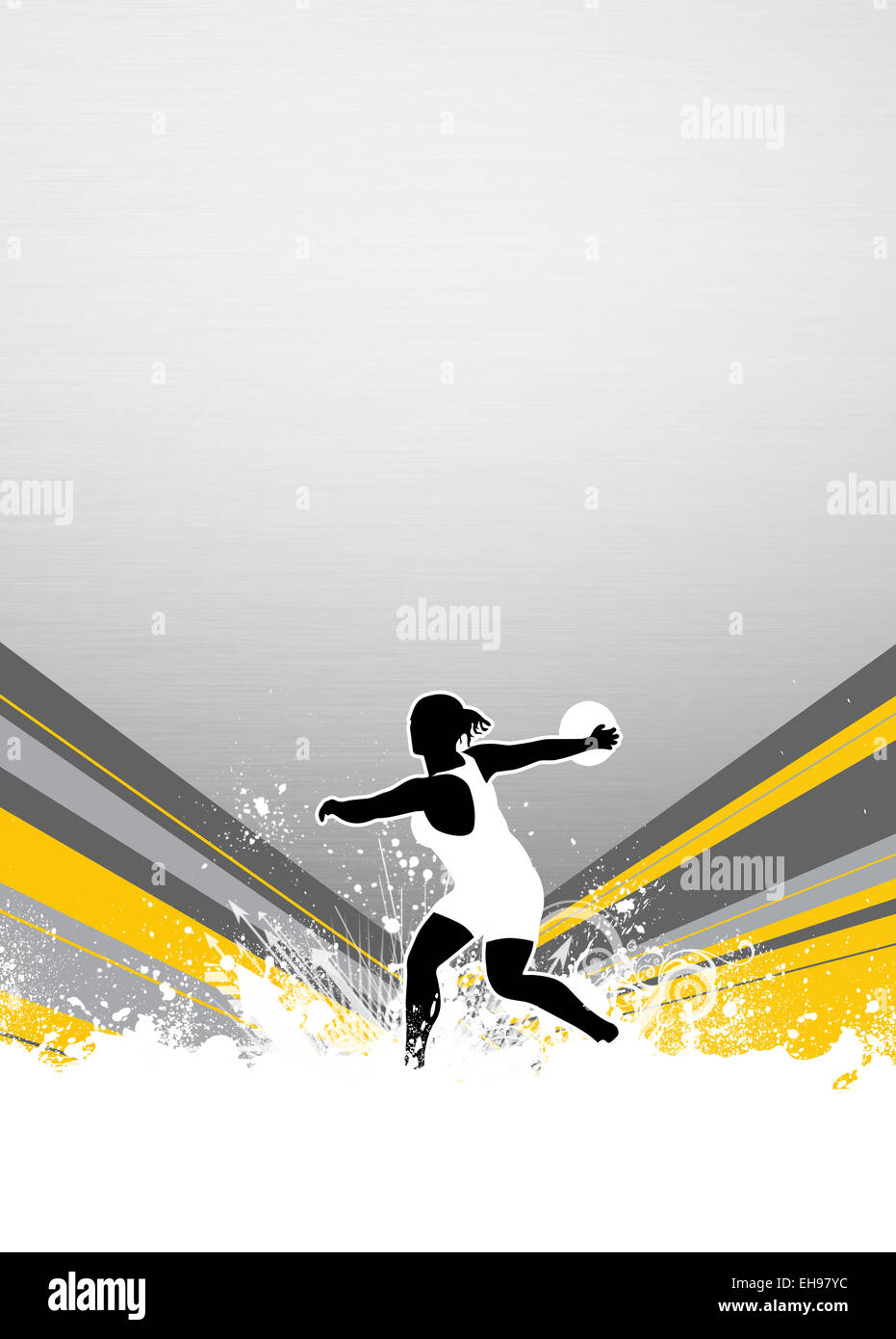 Discus Throw sport invitation advert background with empty space Stock ...