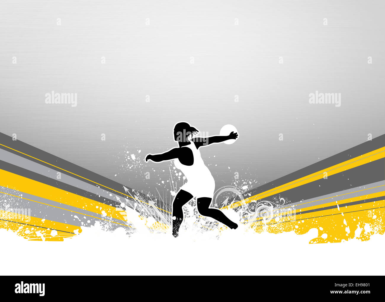 Discus Throw sport invitation advert background with empty space Stock ...