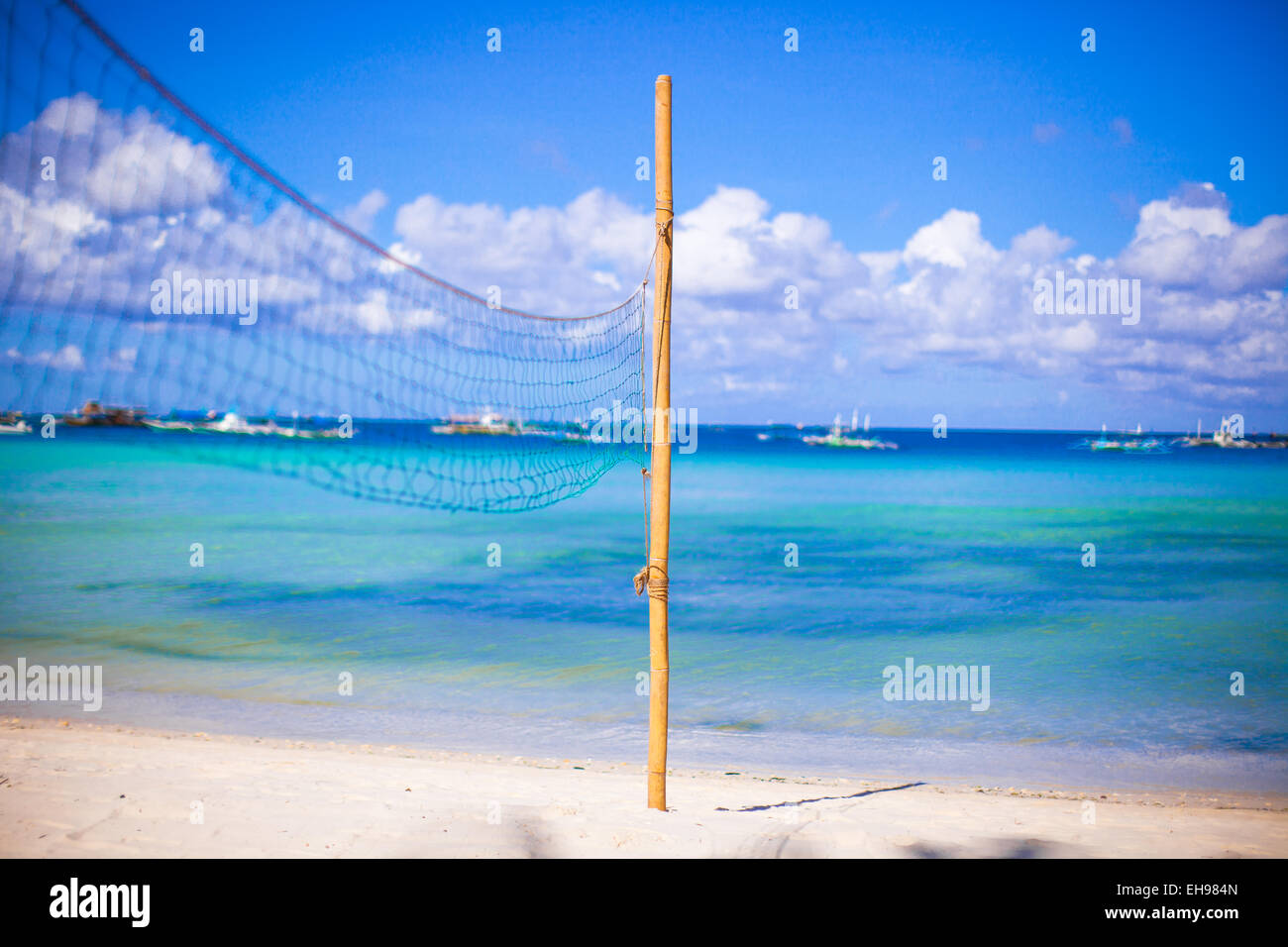 Basketball net on the tropical white beach Stock Photo - Alamy