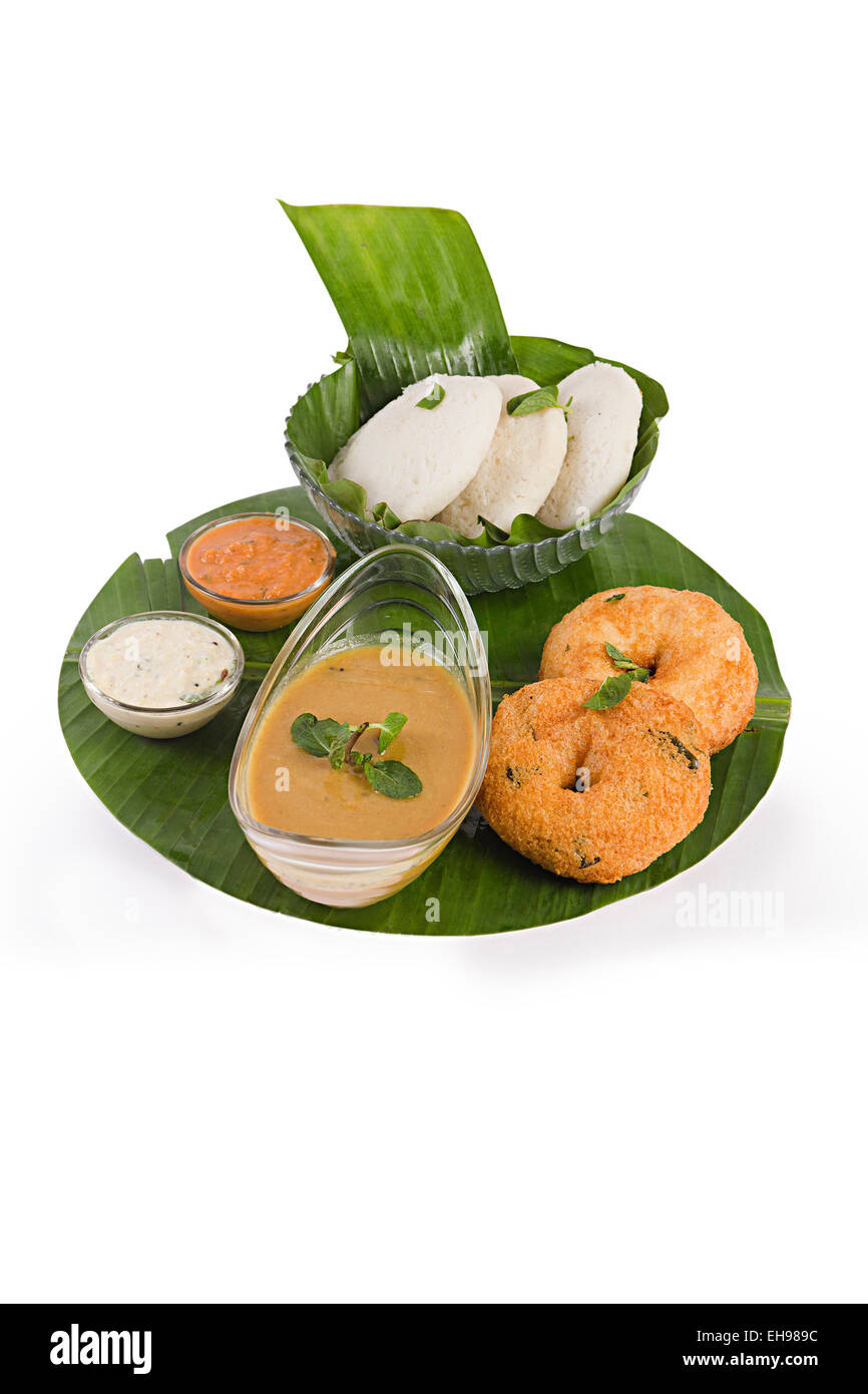 South Indian Dish Idli Sambar and Vada Nobody Stock Photo - Alamy