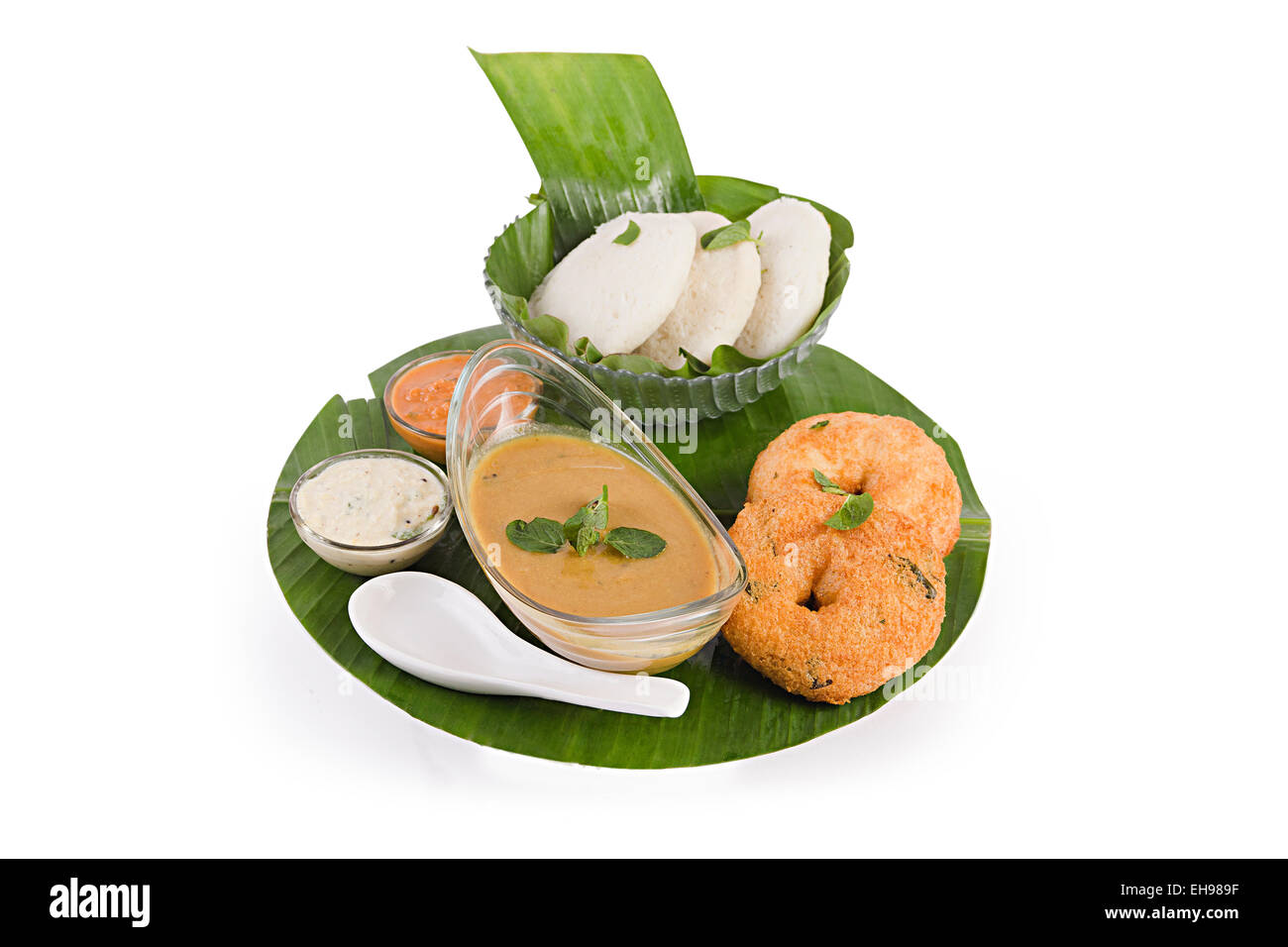South Indian Dish Idli Sambar and Vada Nobody Stock Photo - Alamy