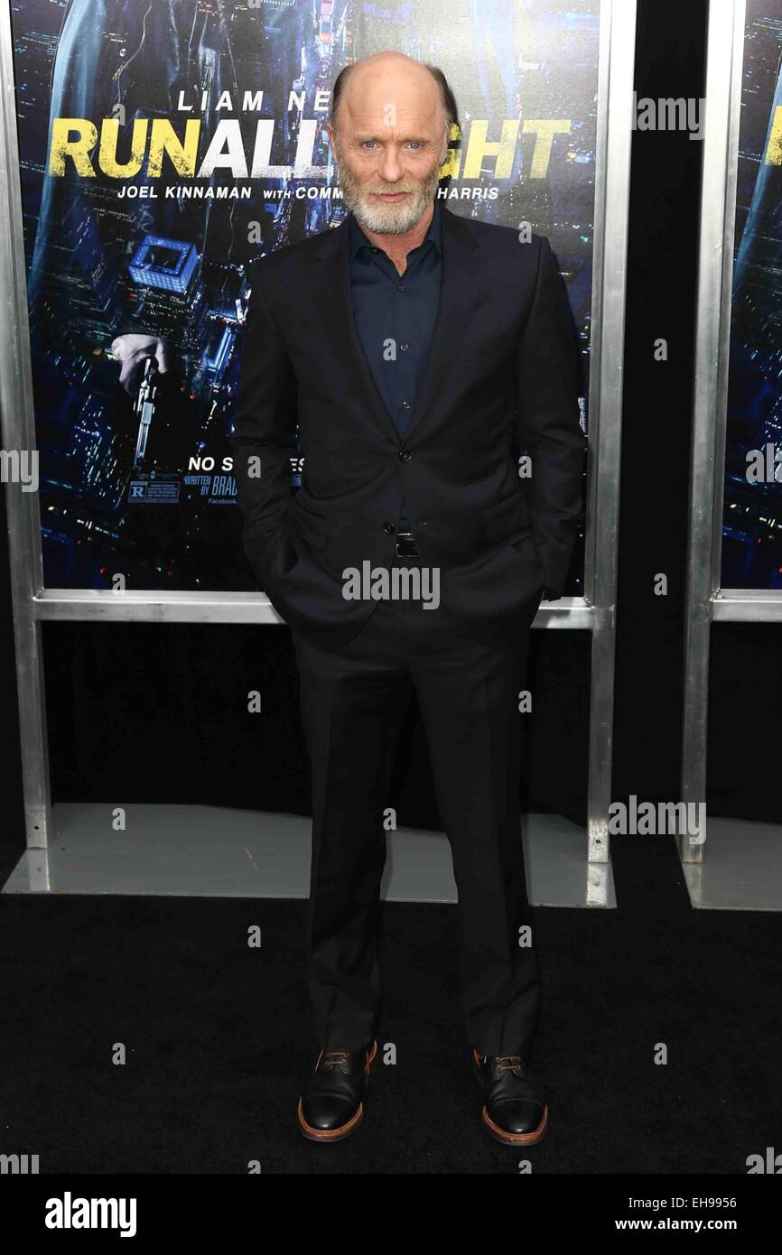 New York, USA. 9th March, 2015. Actor Ed Harris attends the premiere of ...