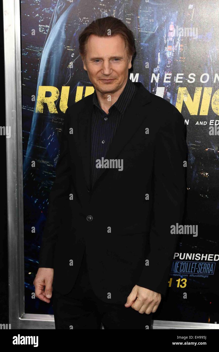 New York, USA. 9th March, 2015. Actor Liam Neeson attends the premiere ...