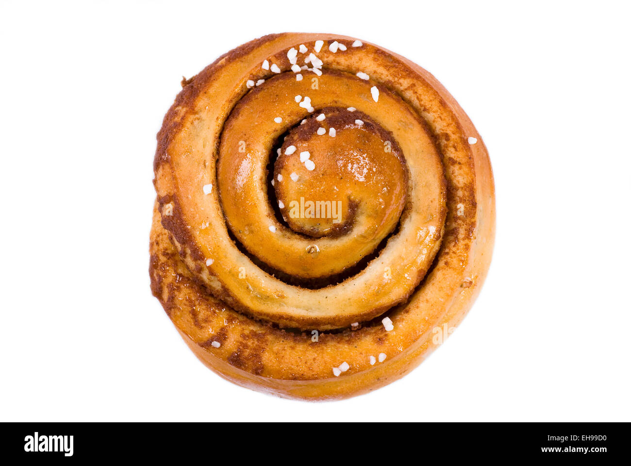 Sweet bun on white background Stock Photo - Alamy