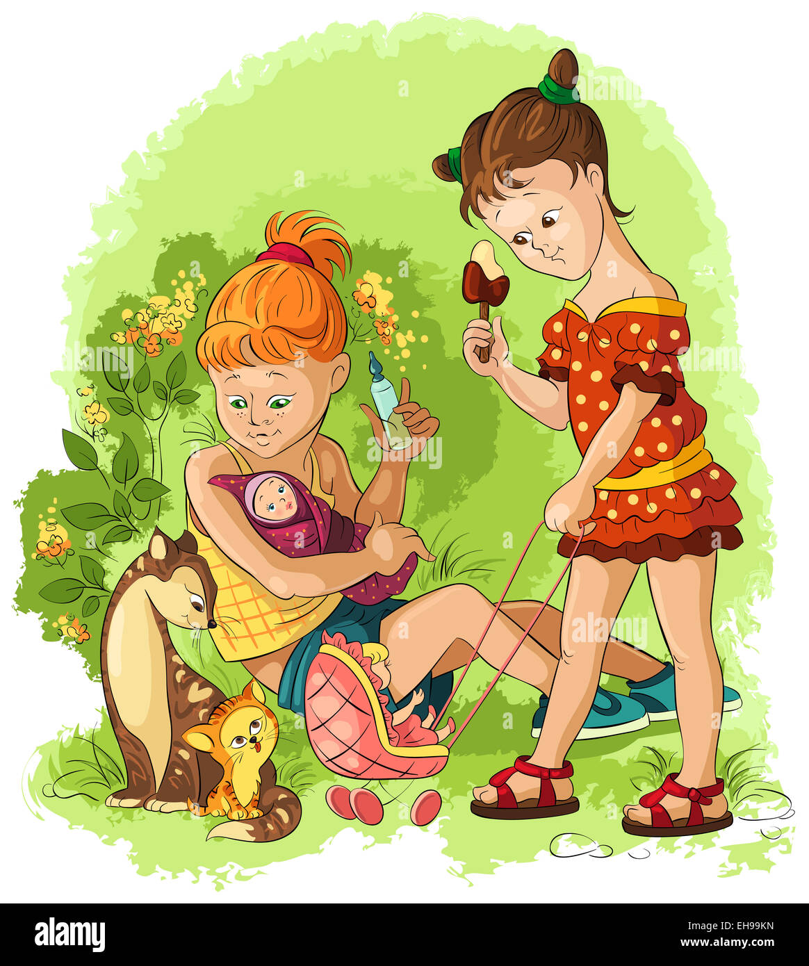 Girls Vacation Clip Art