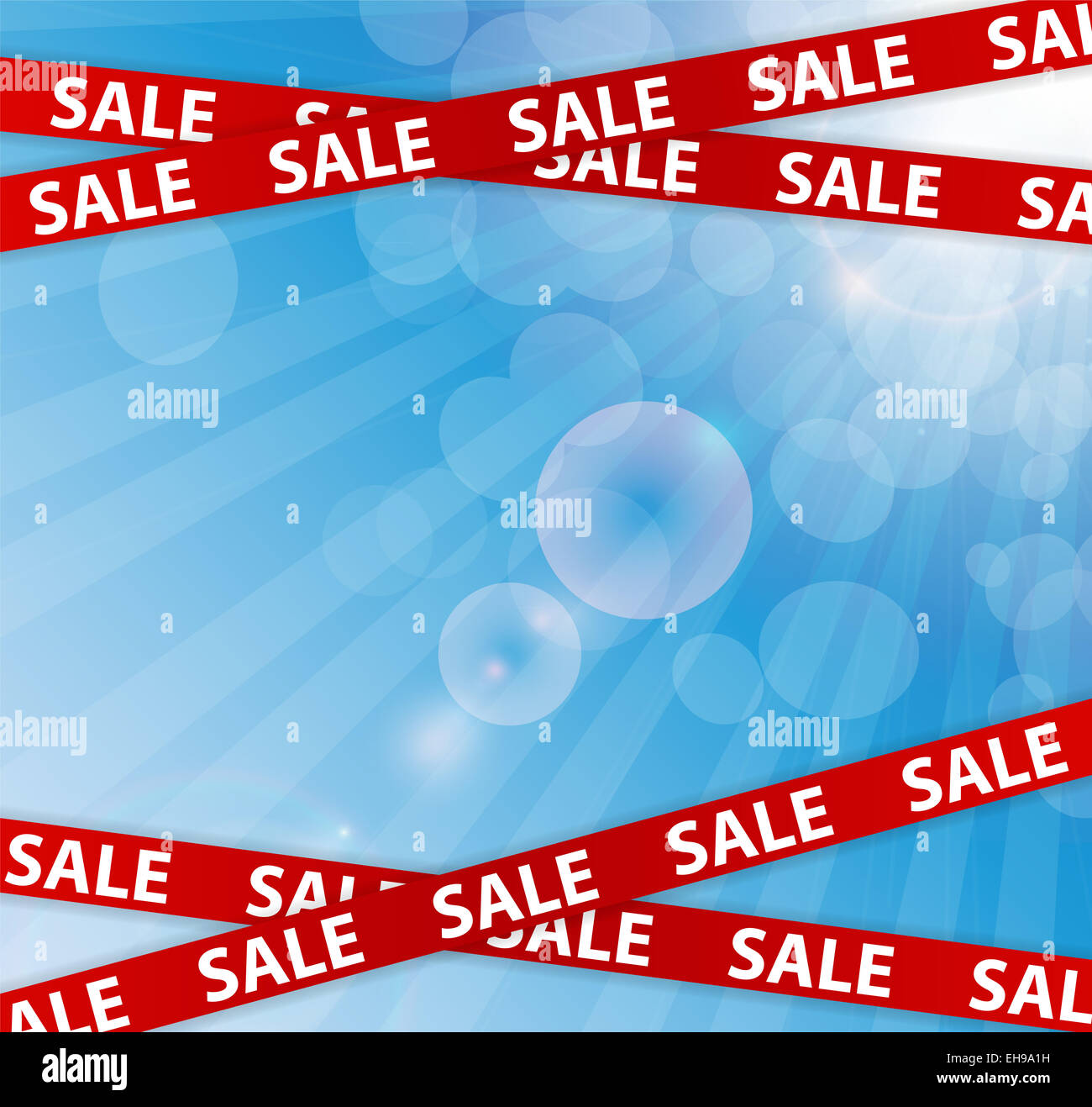 Spring Sale Concept with Nature and Ribbons. Vector Illustration Stock ...