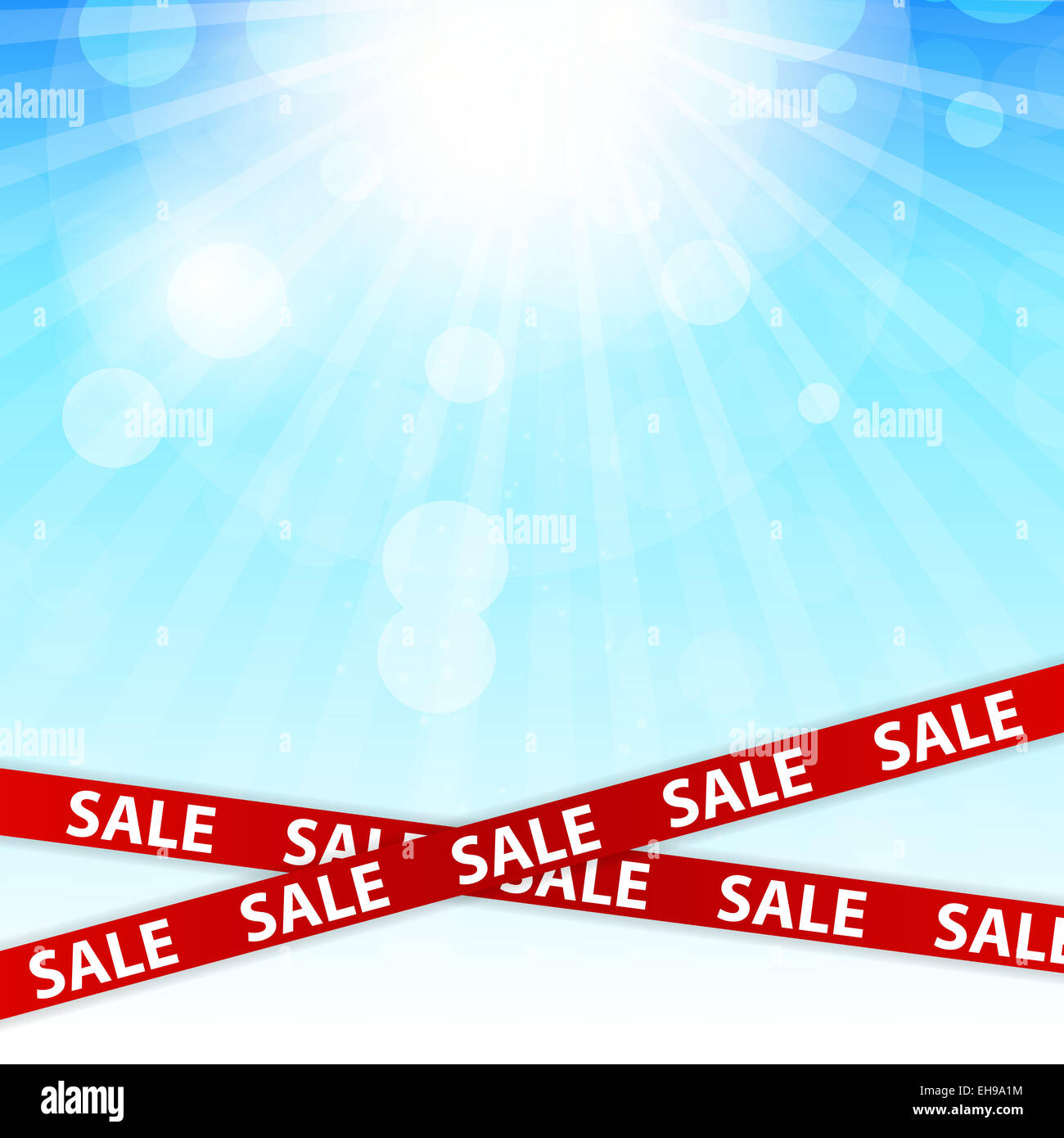 Spring Sale Concept with Nature and Ribbons. Vector Illustration Stock ...