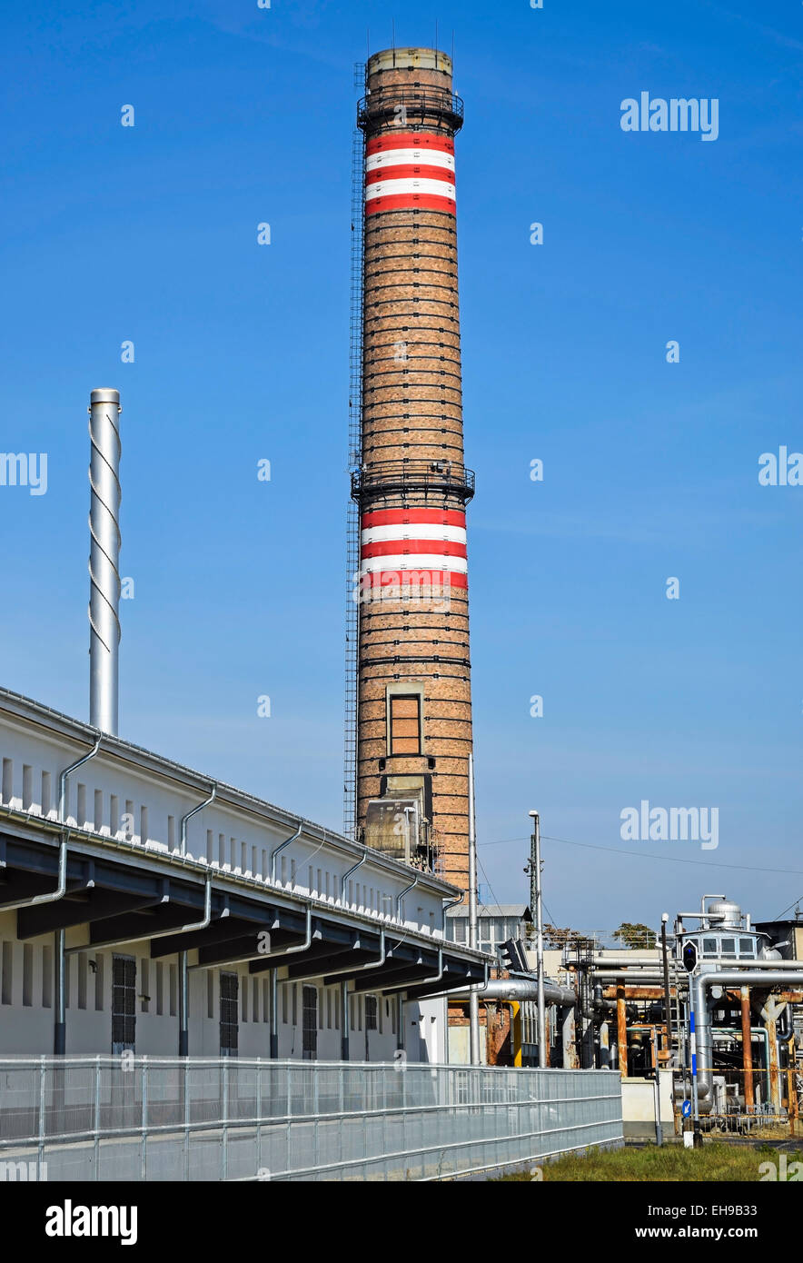 Smoke stack of the power station Stock Photo - Alamy