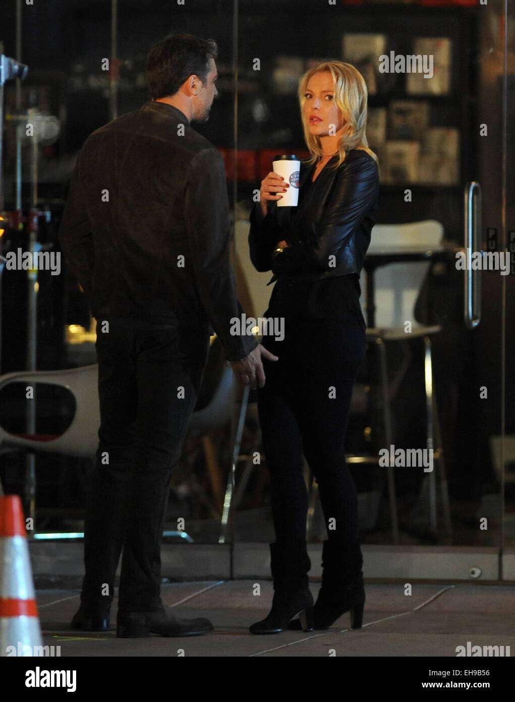Katherine Heigl filming late night scenes for her new show "State Of ...