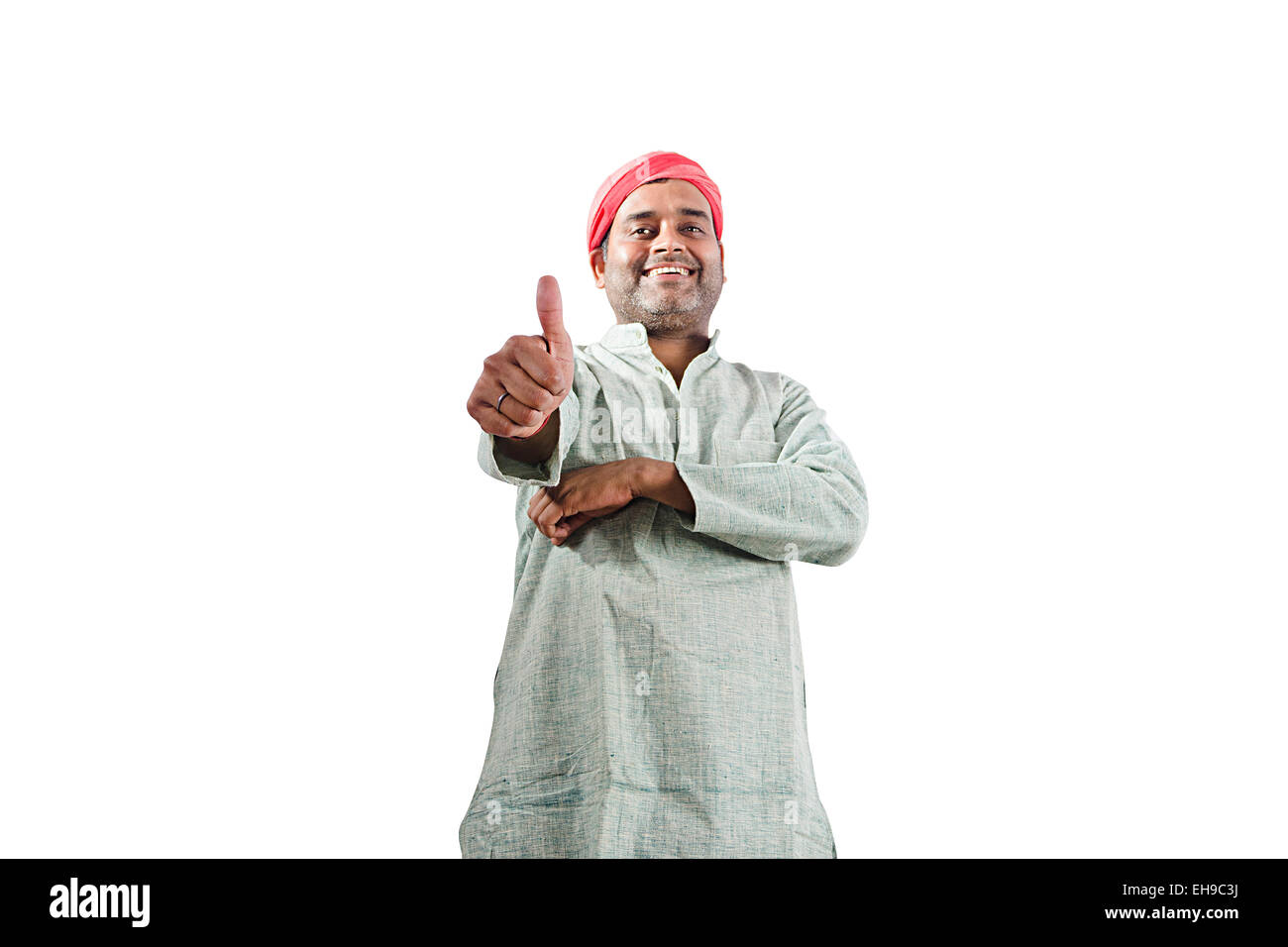 Indian rural man thumbs up hi-res stock photography and images - Alamy