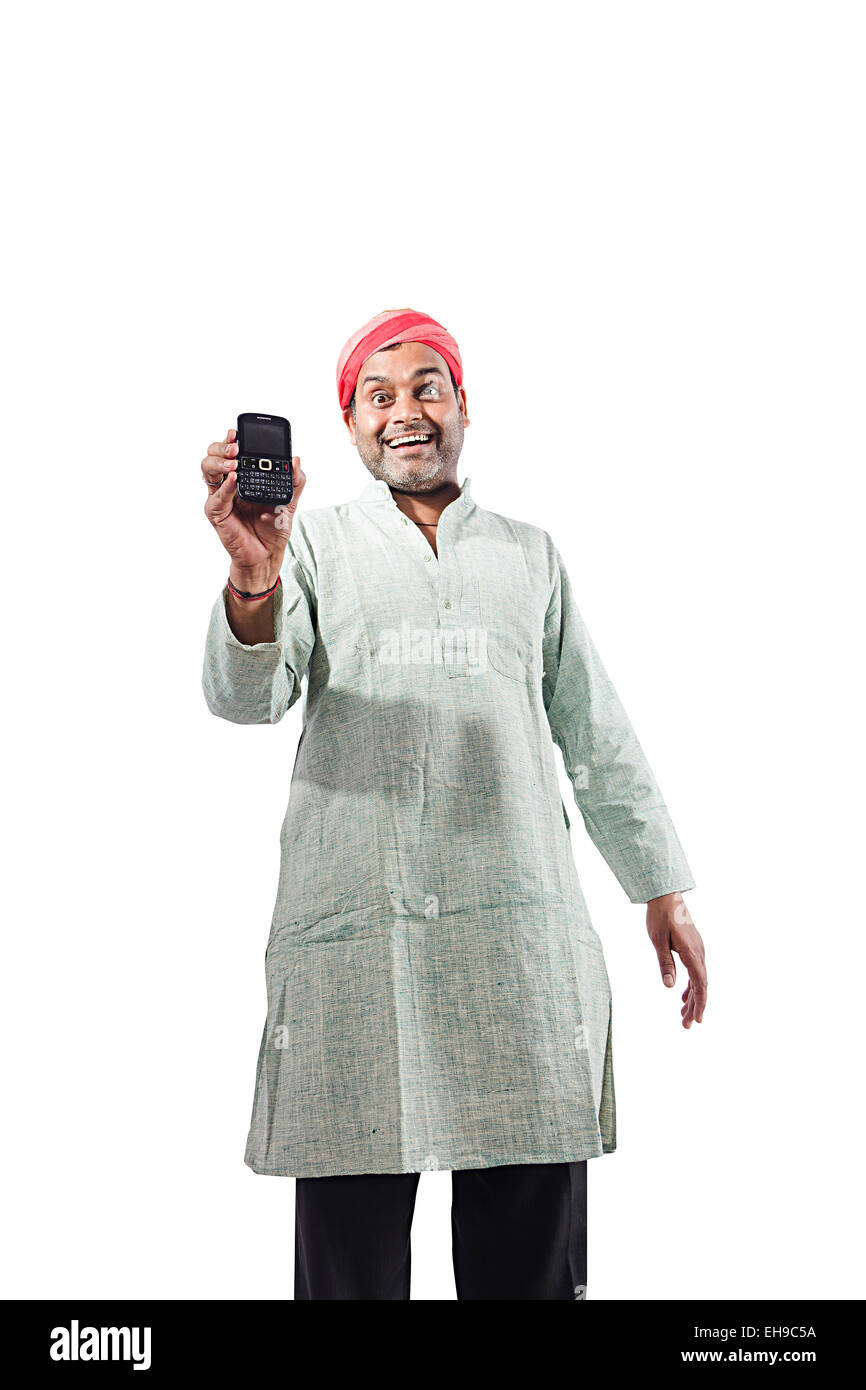 Rural indian village man Cut Out Stock Images & Pictures - Alamy