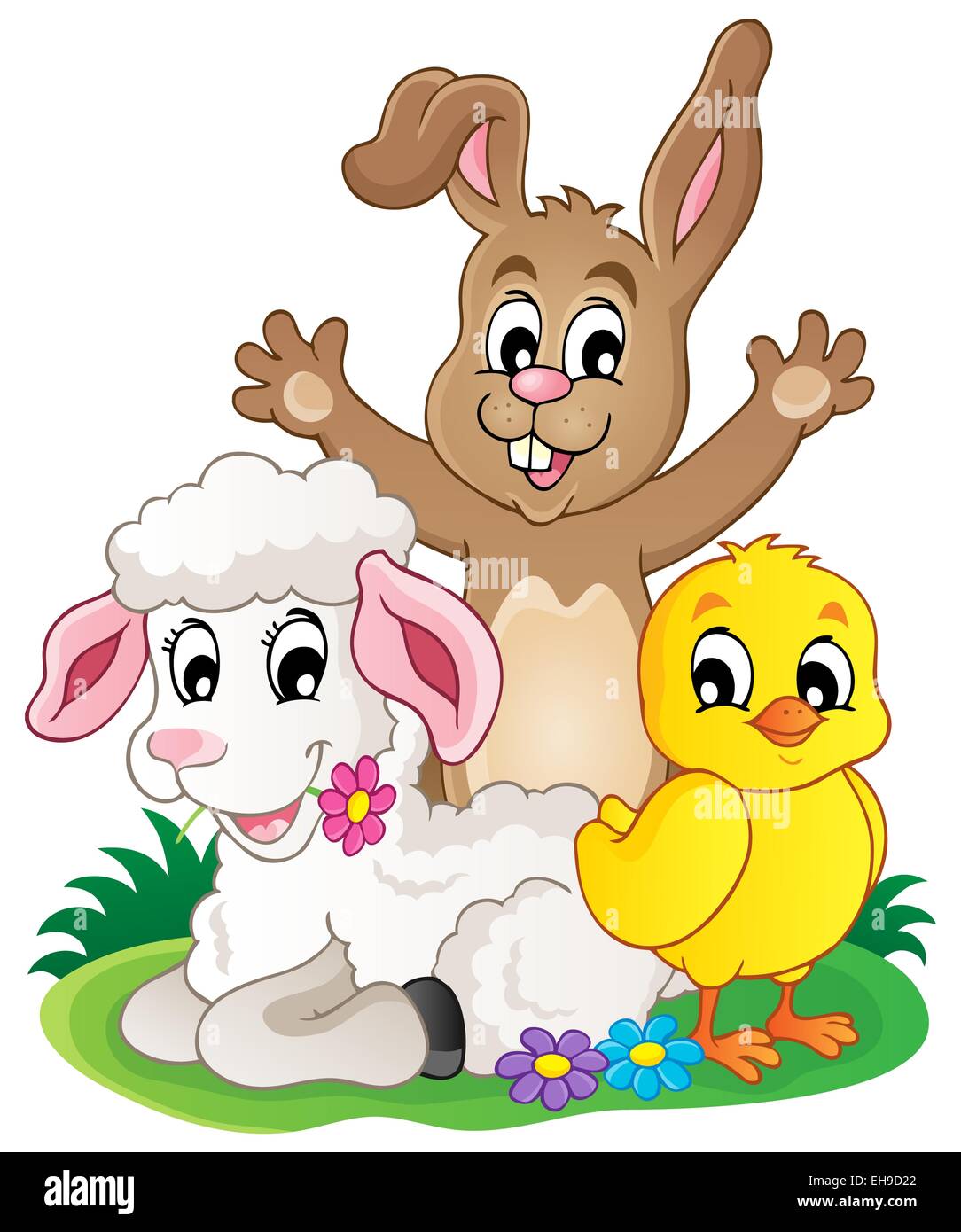 Spring animals theme image 1 - picture illustration Stock Photo - Alamy