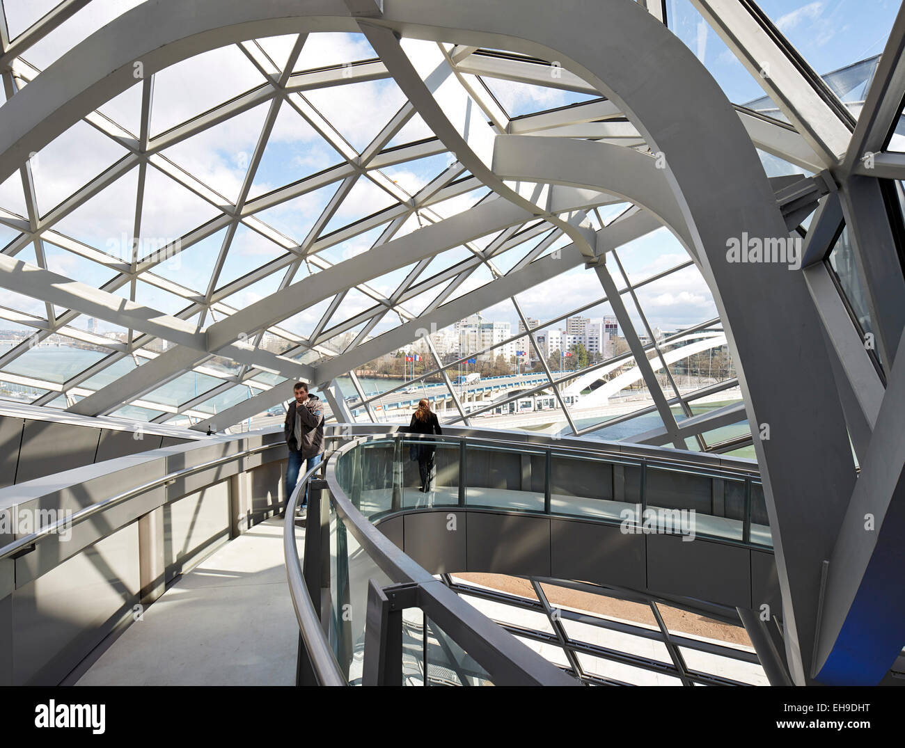 Interior View along high level walkway. Musée des Confluences, Lyon ...