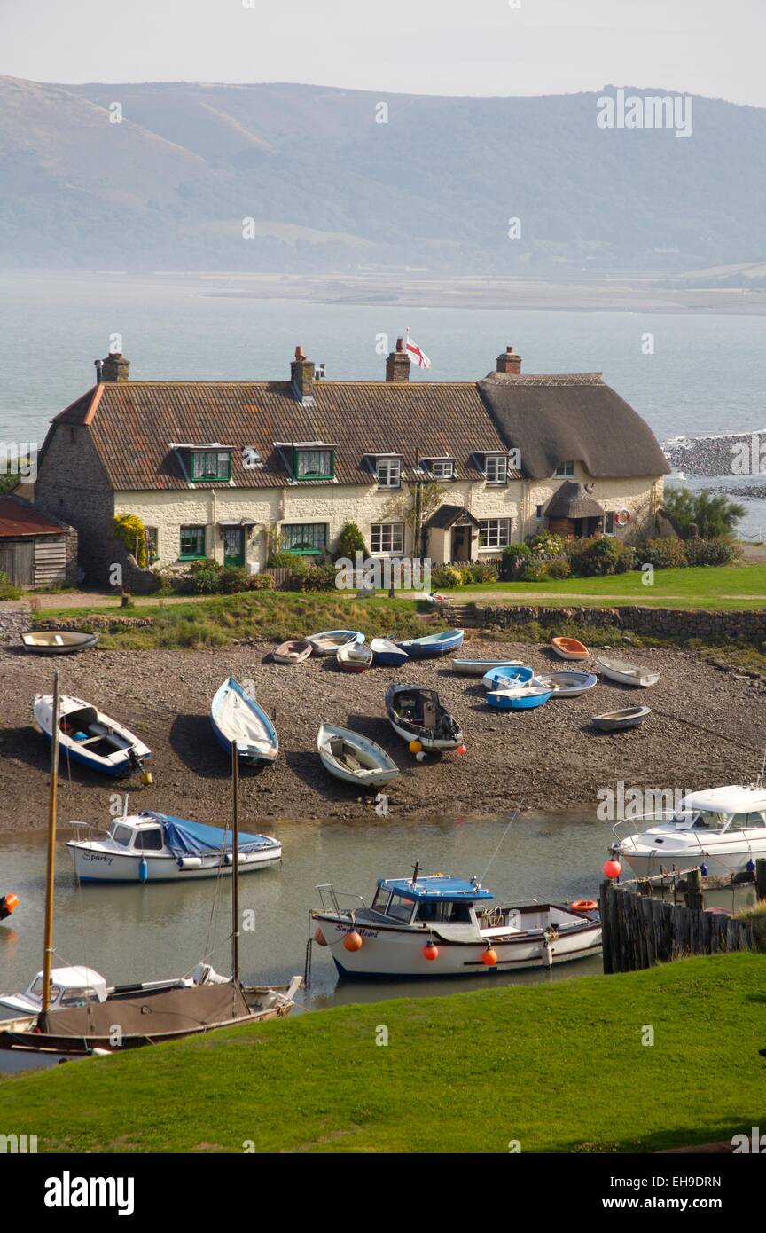 Porlock weir, Somerset from Southwest coast path Stock Photo - Alamy