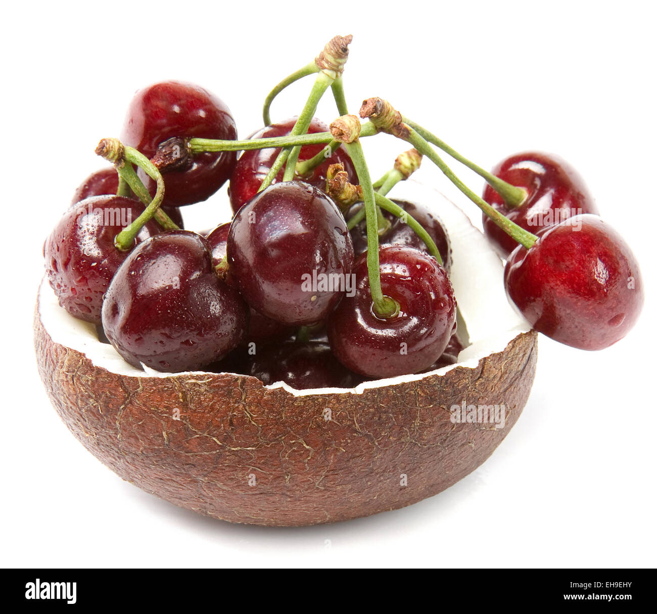 Cherry Coconut Fruit Stock Photo - Alamy