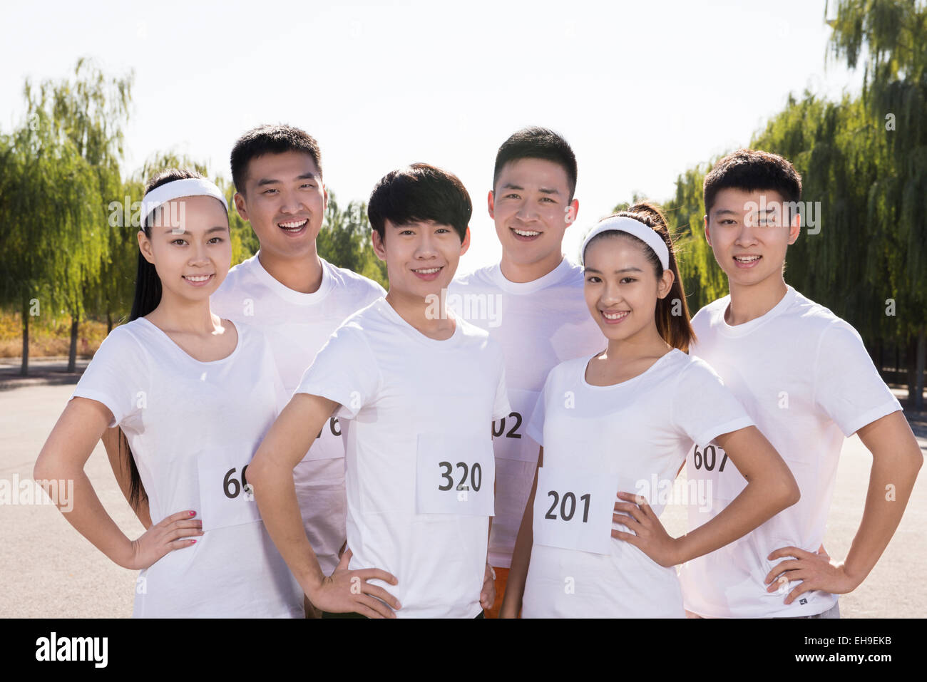 Marathon runners at starting line Stock Photo - Alamy