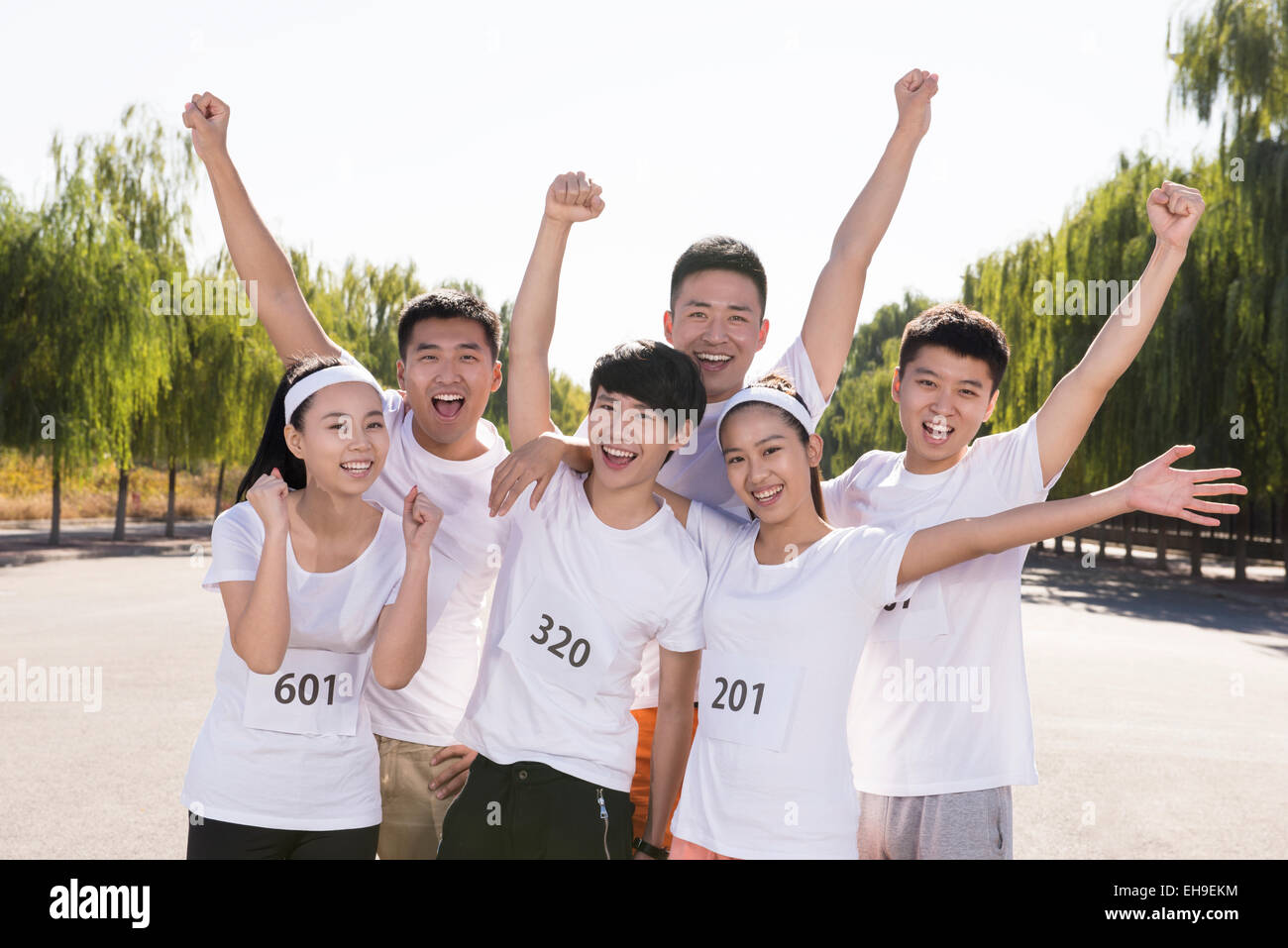 Marathon runners at starting line Stock Photo - Alamy