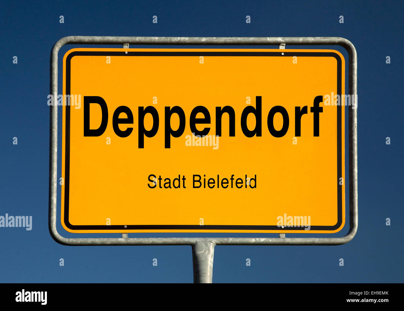 Entry sign, Deppendorf, city of Bielefeld, North Rhine-Westphalia ...
