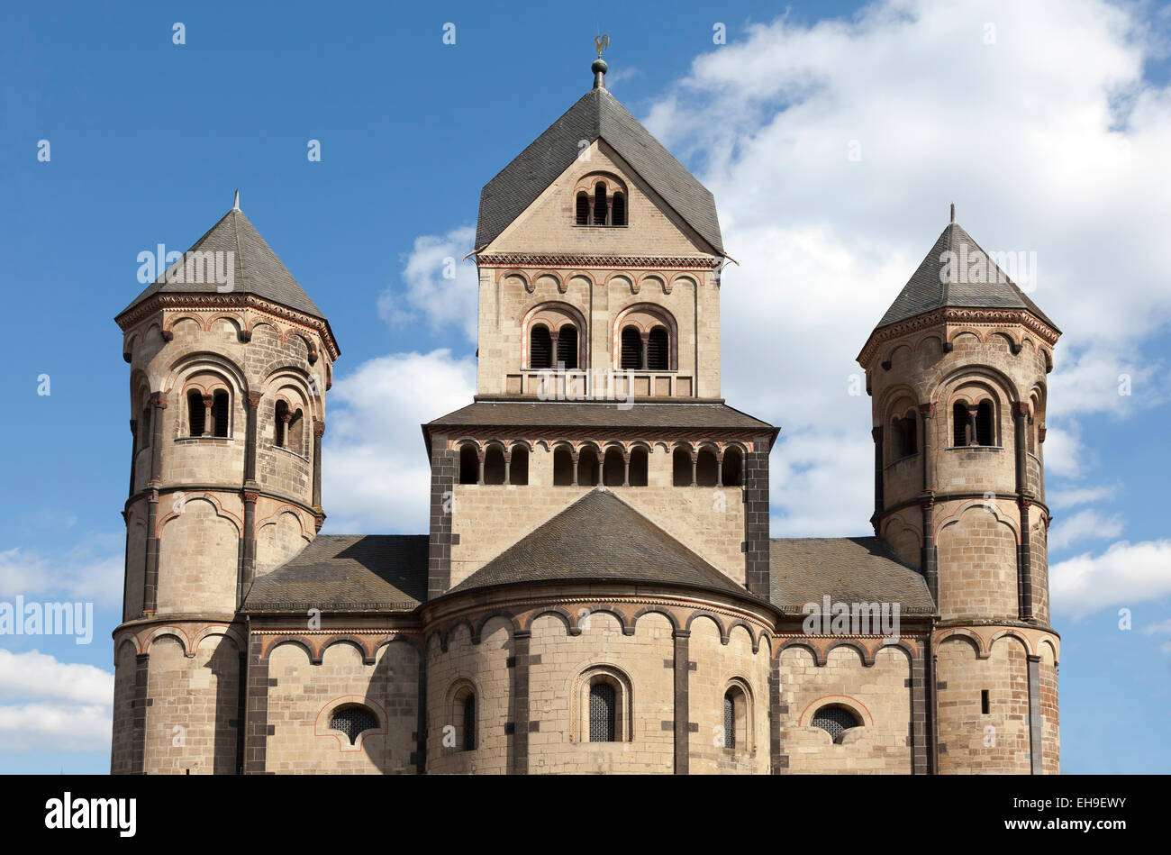 The Romanesque abbey church of Benedictine Maria Laach Abbey, Eifel ...