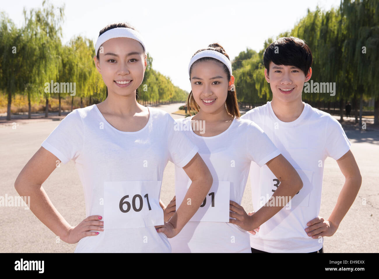 Marathon runners at starting line Stock Photo - Alamy