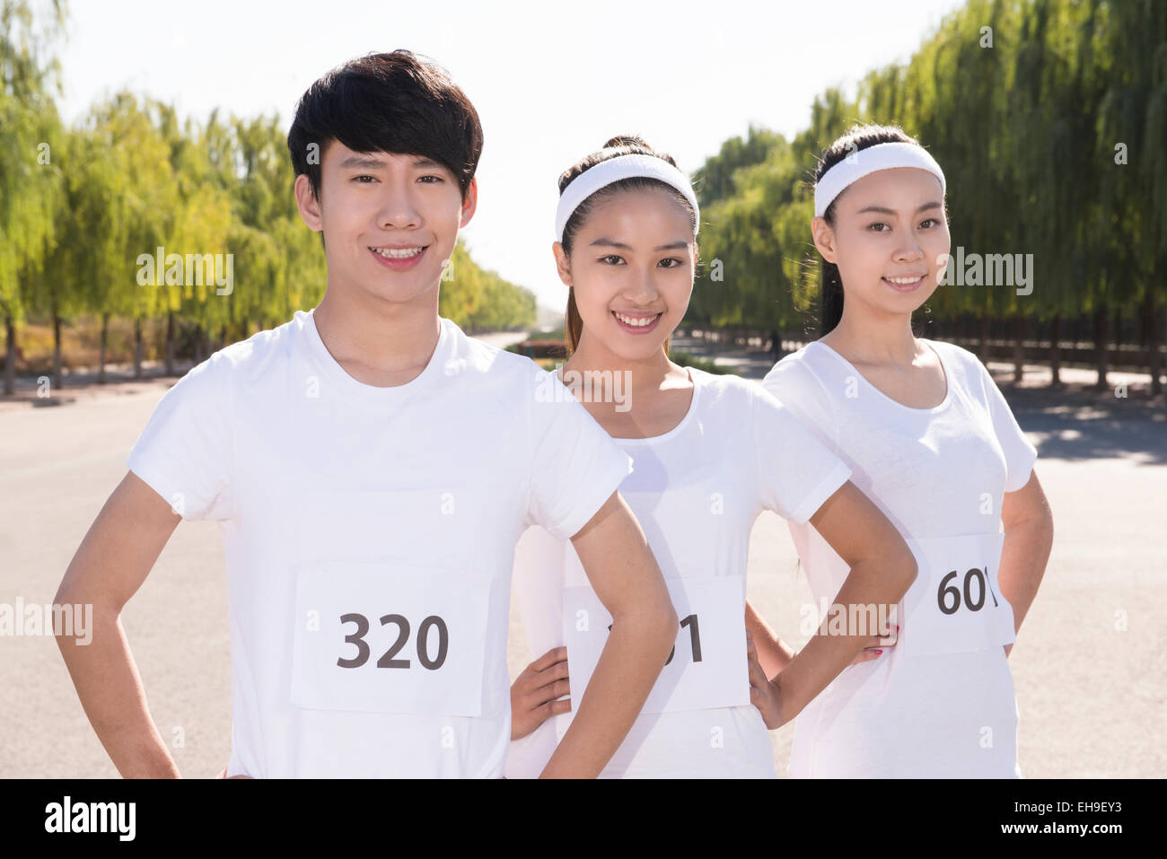 Marathon runners at starting line Stock Photo - Alamy