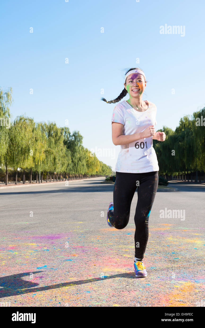 Woman run away hi-res stock photography and images - Alamy