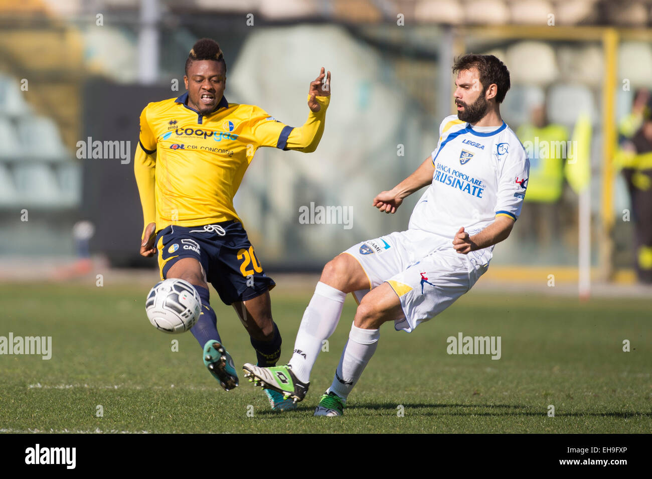 Modena, Italy. 7th Mar, 2015. Amidu Salifu (Modena), Paolo Sammarco ...