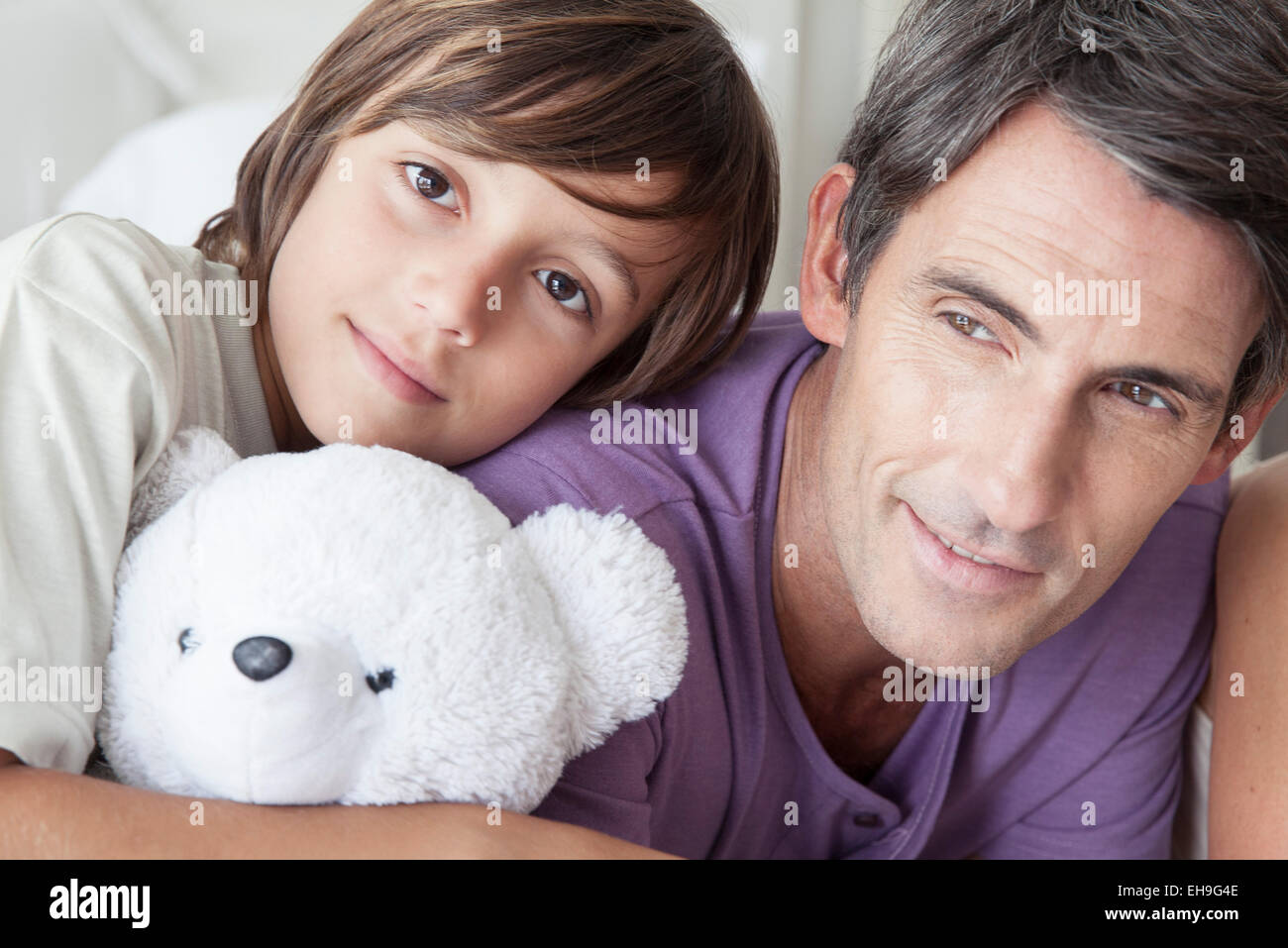 Father and young boy, portrait Stock Photo - Alamy