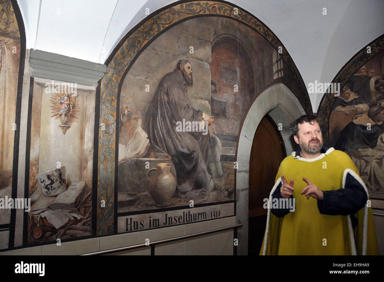 Art historian, writer and journalist Henry Gerlach shows paintings ...