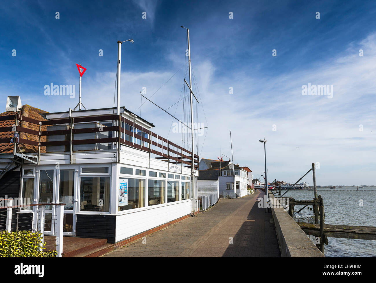 Burnham Sailing Club headquarters on the River Crouch at Burnham on ...