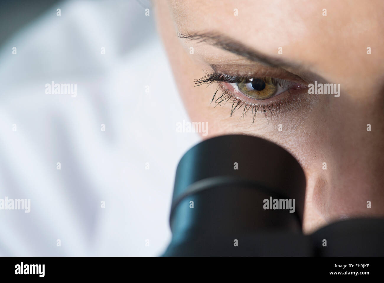 Scientist using microscope, close-up Stock Photo - Alamy