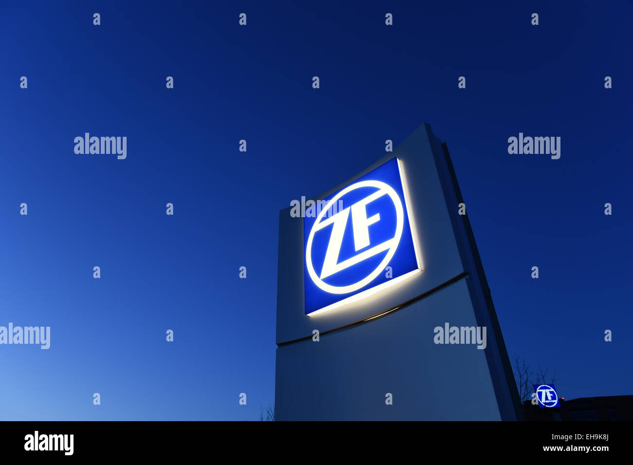 Freidrichshafen, Germany. 09th Mar, 2015. The logo of the German car ...