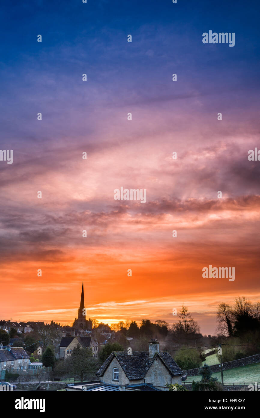Tetbury March Sunrise Stock Photo - Alamy