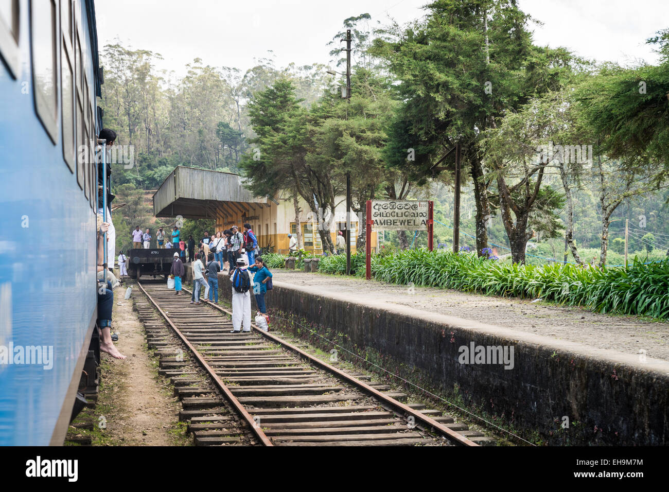 Sri Lanka, Central Province, Nuwaraelyia District, Nanu Oya, Railway station Stock Photo - Alamy