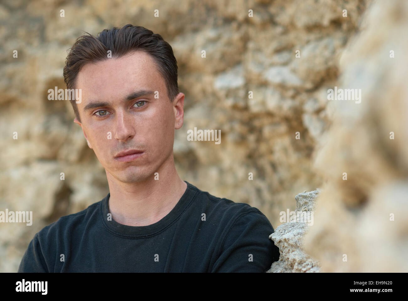 Portrait of young man with soft background Stock Photo - Alamy