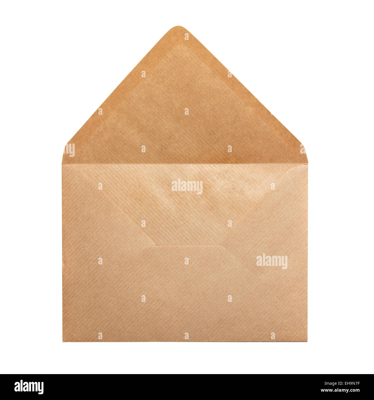 Open paper envelope isolated on white background Stock Photo - Alamy