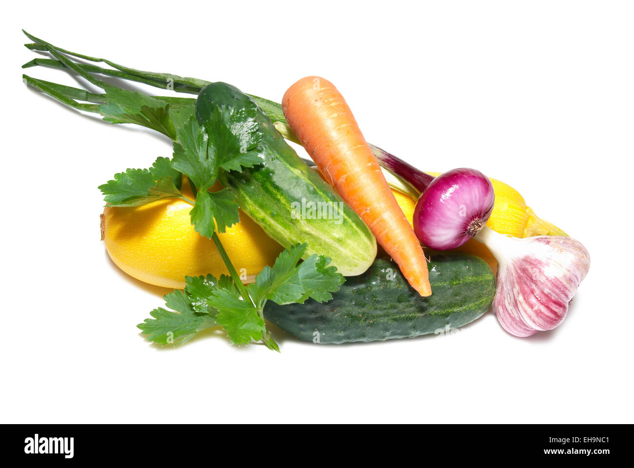 Multi vegetables isolated on the white background Stock Photo - Alamy
