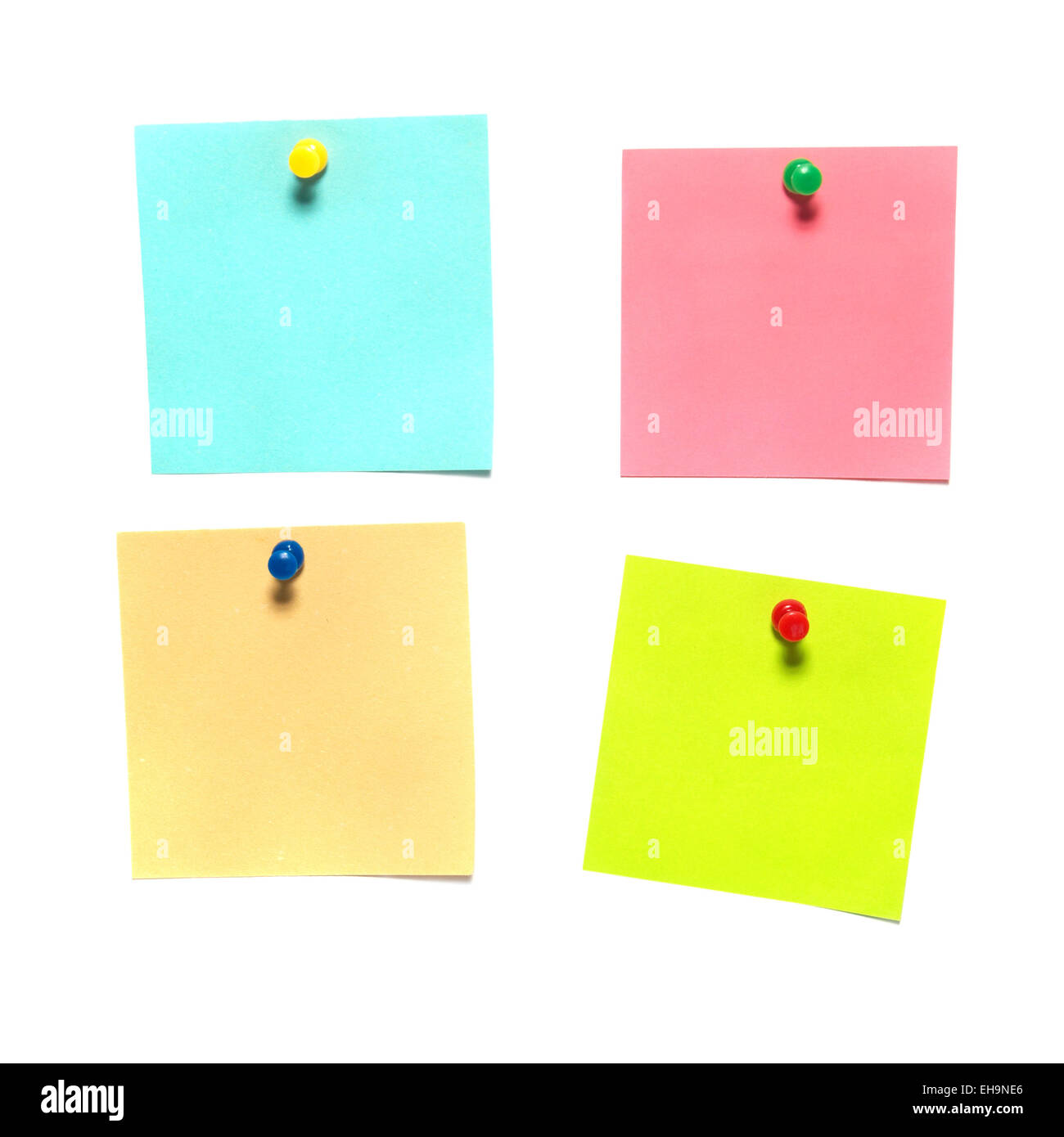 Different color stickers isolated on white background Stock Photo - Alamy